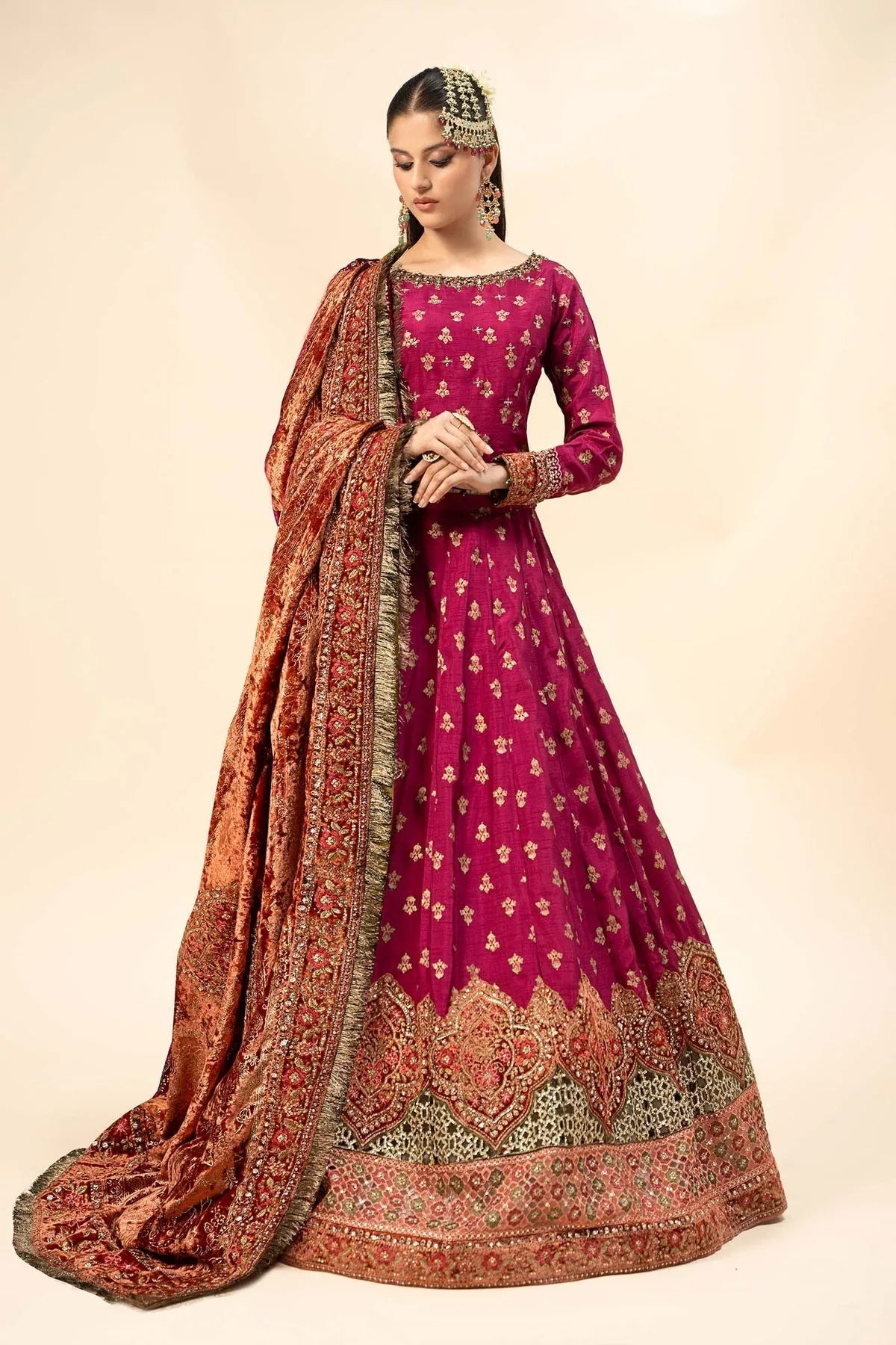 Maria B | Formal Wears | Raw Silk Suit | SF-W24-26-C | Rang-e-Khaas